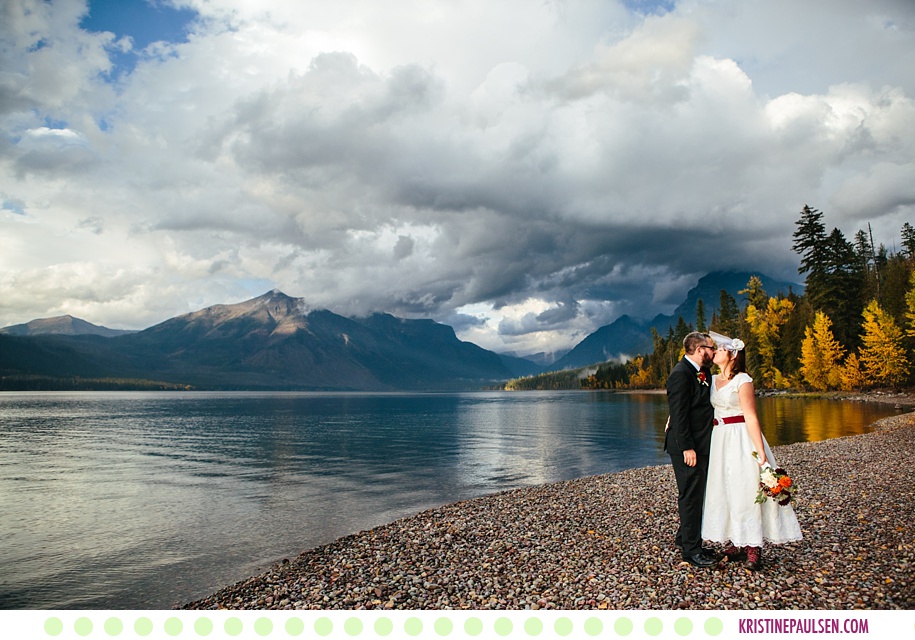 Katie + Lee :: Lake Josephine Glacier Wedding - Kristine Paulsen ...